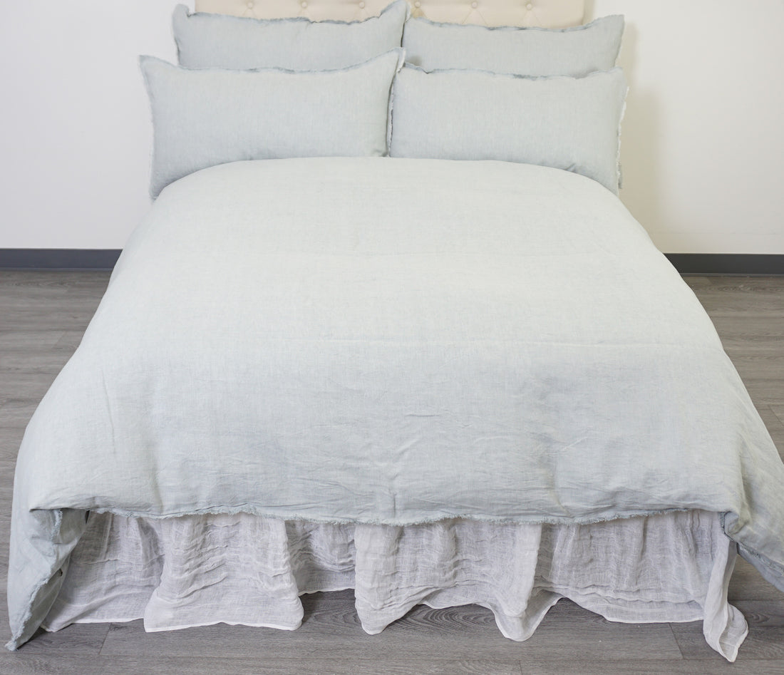 LINEN RUFFLE SEA ISLE BED SKIRT - Linum Bedding – Native Linum